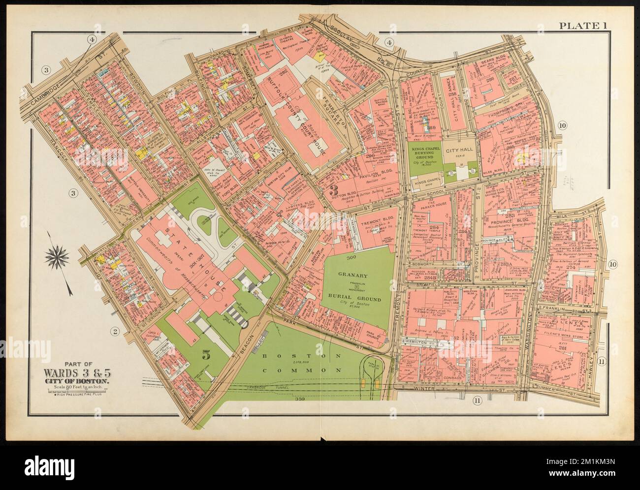 Atlas of the city of Boston, Boston proper and Back Bay : plate 1 ...