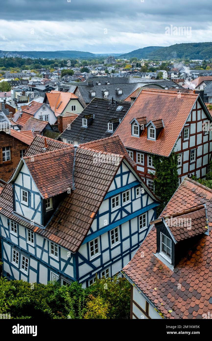 Traditional Houses In The Town Of Marburg, Marburg-Biedenkopf District ...
