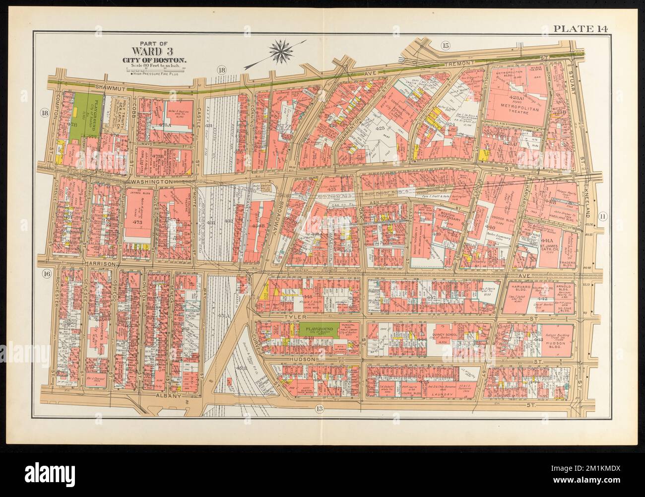 Atlas of the city of Boston, Boston proper and Back Bay : plate 14 ...