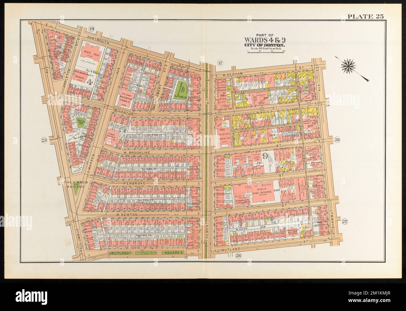 Atlas of the city of Boston, Boston proper and Back Bay : plate 25 ...