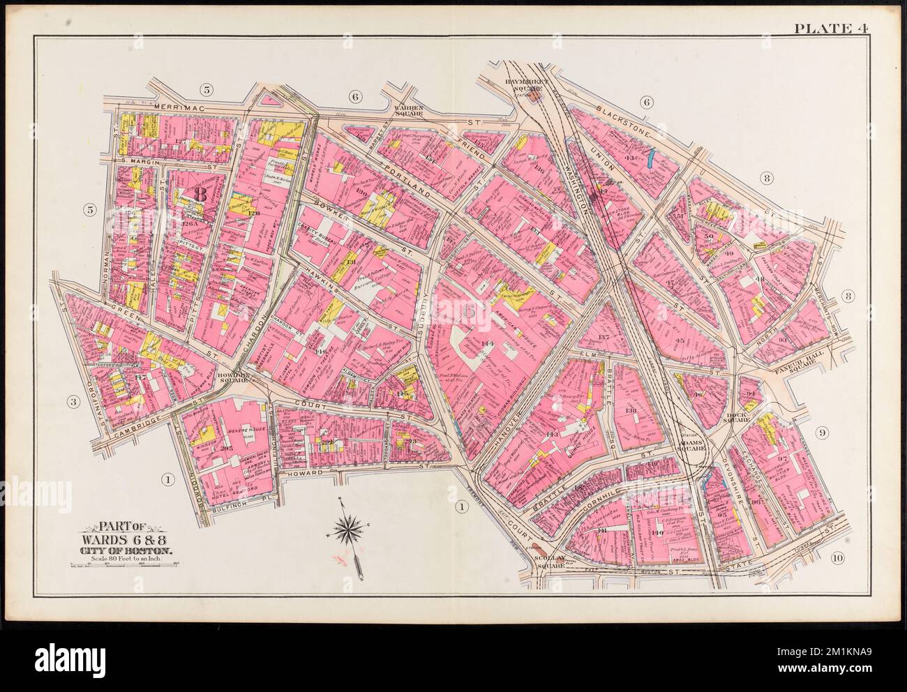 Atlas of the city of Boston, Boston proper and Back Bay : plate 4 ...