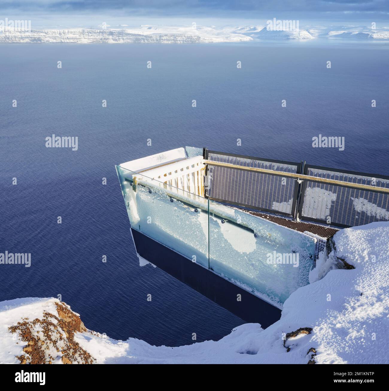 Cliff Viewing Platform, Bolafjall, Westfjords Stock Photo - Alamy