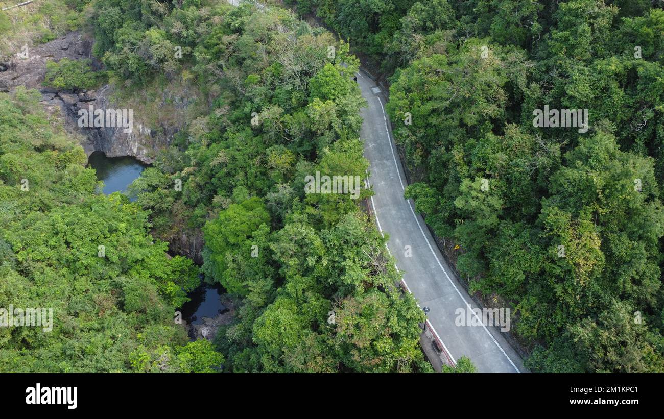Aerial photo shows the scenery of Dongguan Yinpingshan Forest Park in ...
