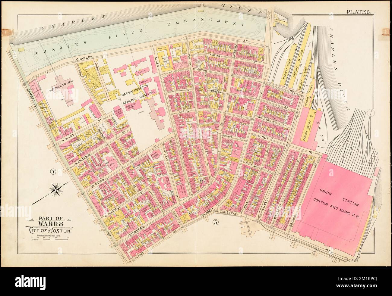 Atlas of the city of Boston, Boston proper and Roxbury : plate 6 ...