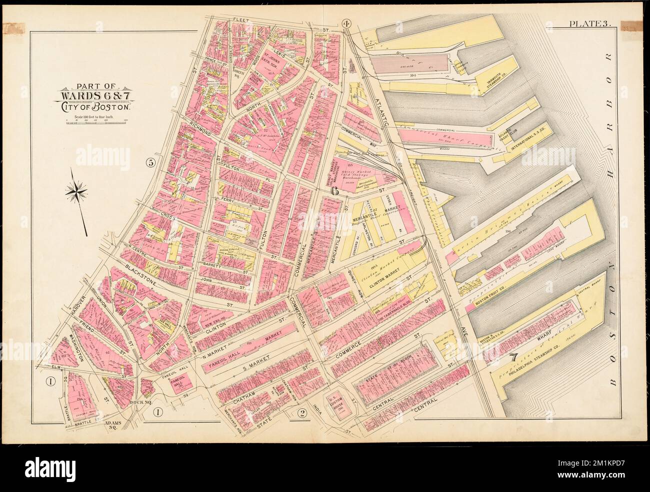 Atlas of the city of Boston, Boston proper and Roxbury : plate 3 ...