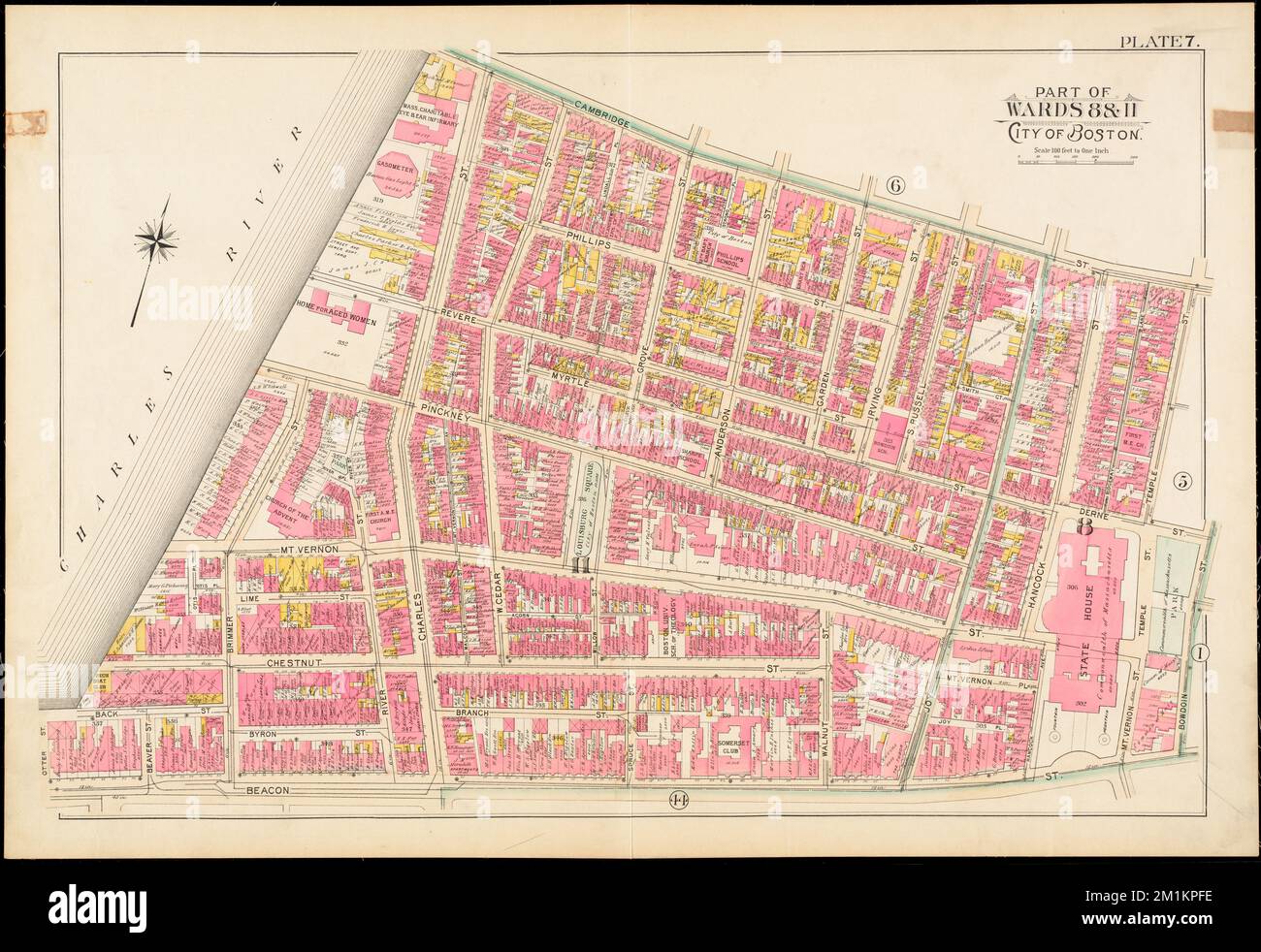 Atlas of the city of Boston, Boston proper and Roxbury : plate 7 ...