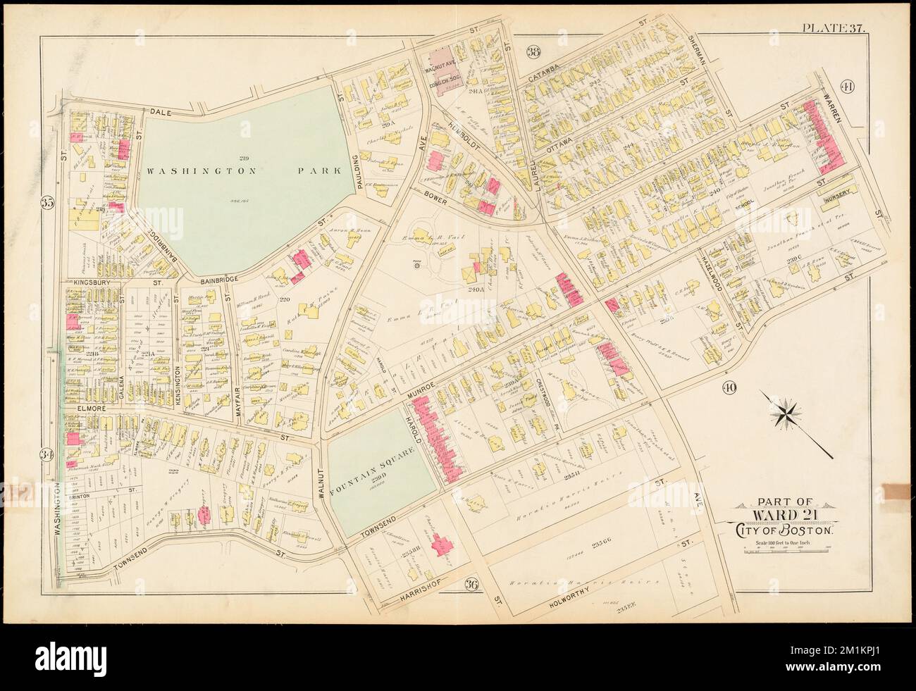 Atlas of the city of Boston, Boston proper and Roxbury : plate 37 ...