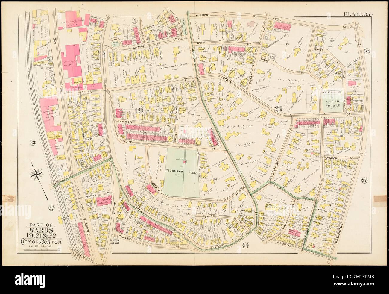 Atlas of the city of Boston, Boston proper and Roxbury : plate 35 ...
