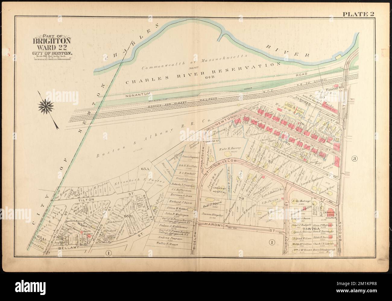 Atlas of the city of Boston, Brighton : plate 2 , Boston Mass., Maps ...