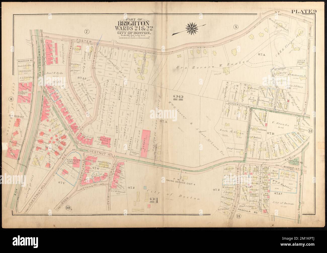 Atlas of the city of Boston, Brighton : plate 9 , Boston Mass., Maps ...