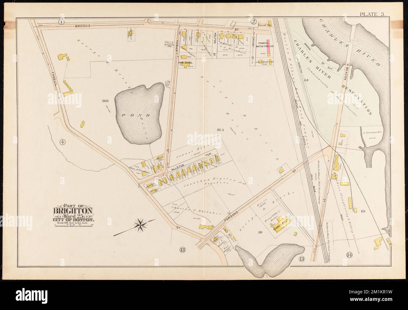Atlas of the city of Boston, Brighton : plate 3 , Boston Mass., Maps ...