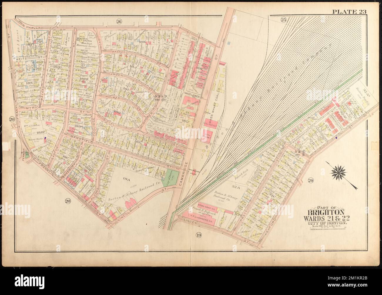 Map of boston 1920s hi-res stock photography and images - Alamy