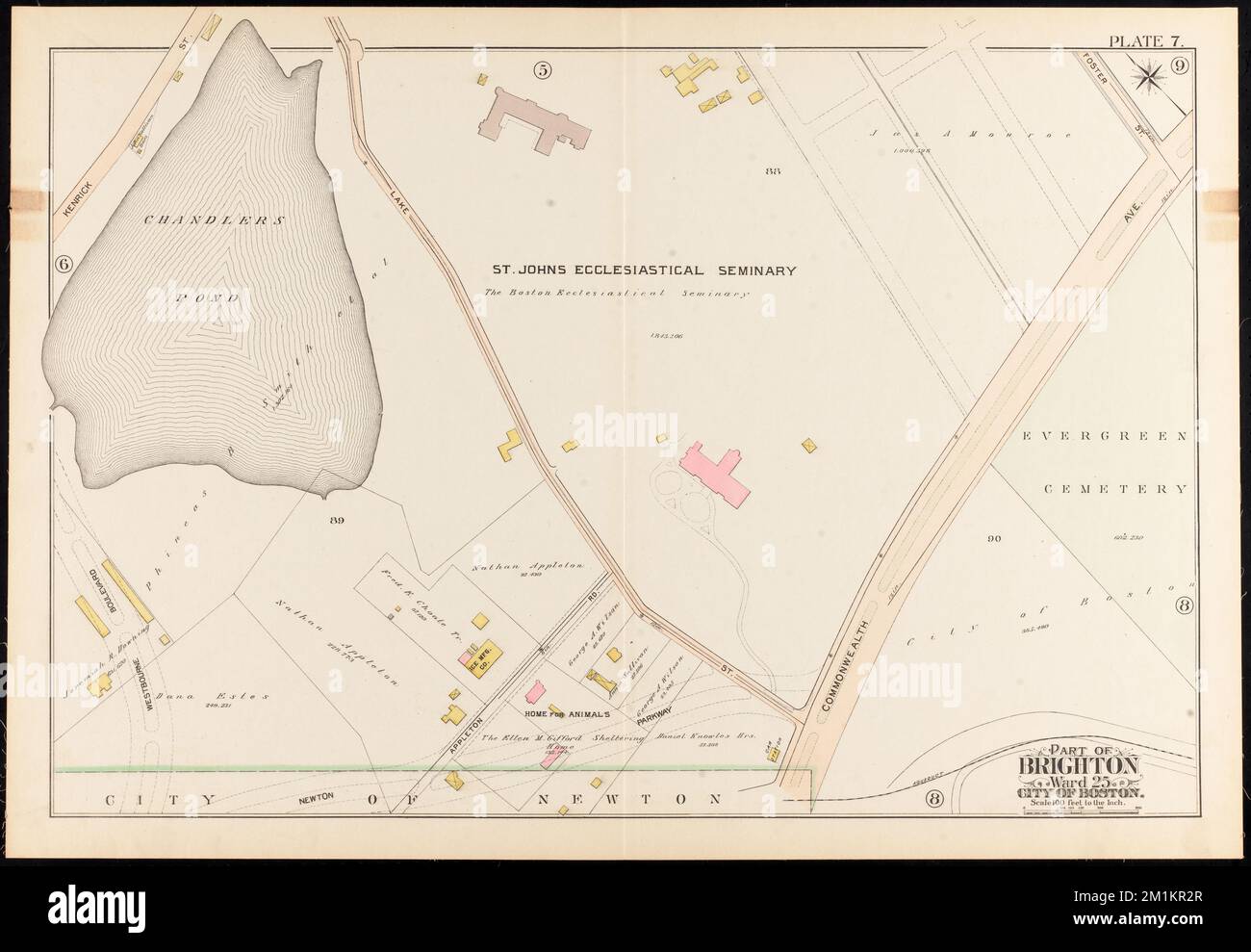 Atlas of the city of Boston, Brighton : plate 7 , Boston Mass., Maps ...