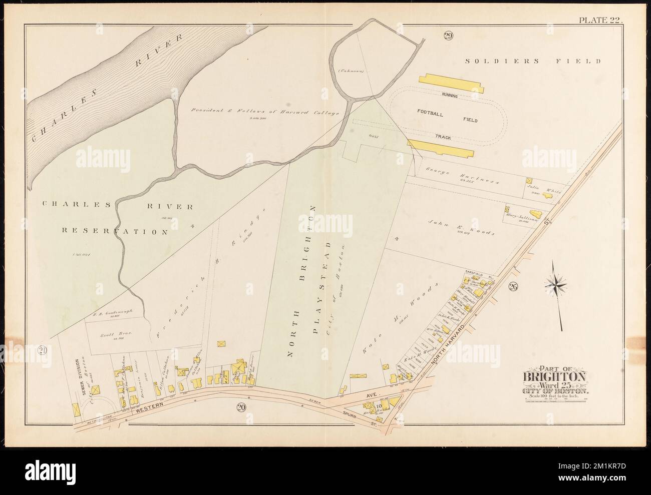 Atlas of the city of Boston, Brighton : plate 22 , Boston Mass., Maps ...