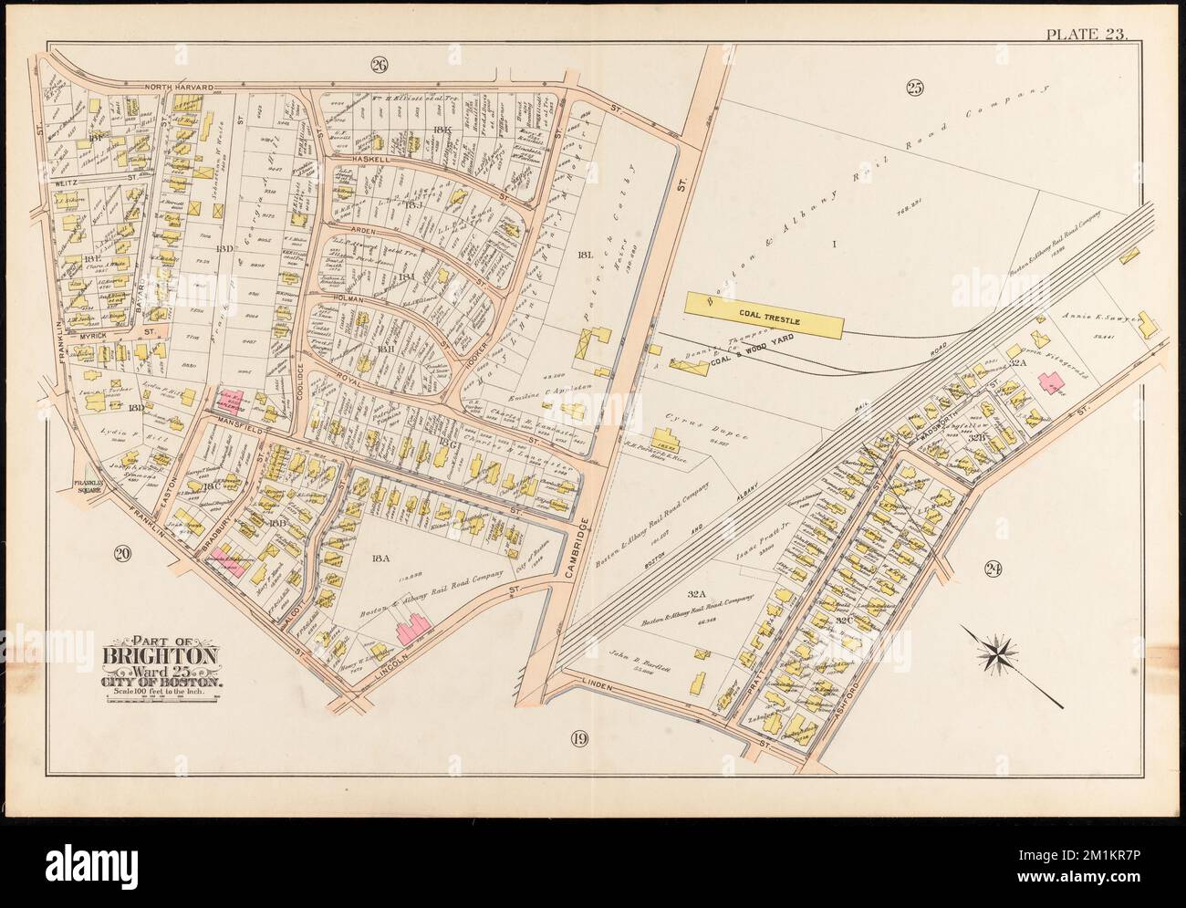 Atlas of the city of Boston, Brighton : plate 23 , Boston Mass., Maps ...