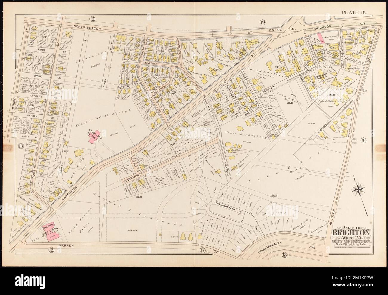 Atlas of the city of Boston, Brighton : plate 16 , Boston Mass., Maps ...