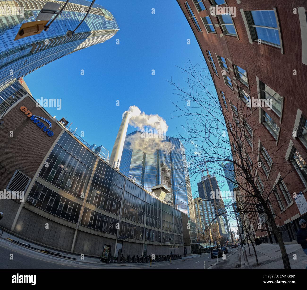 A low-angle view of modern buildings in Toronto, Canada Stock Photo - Alamy