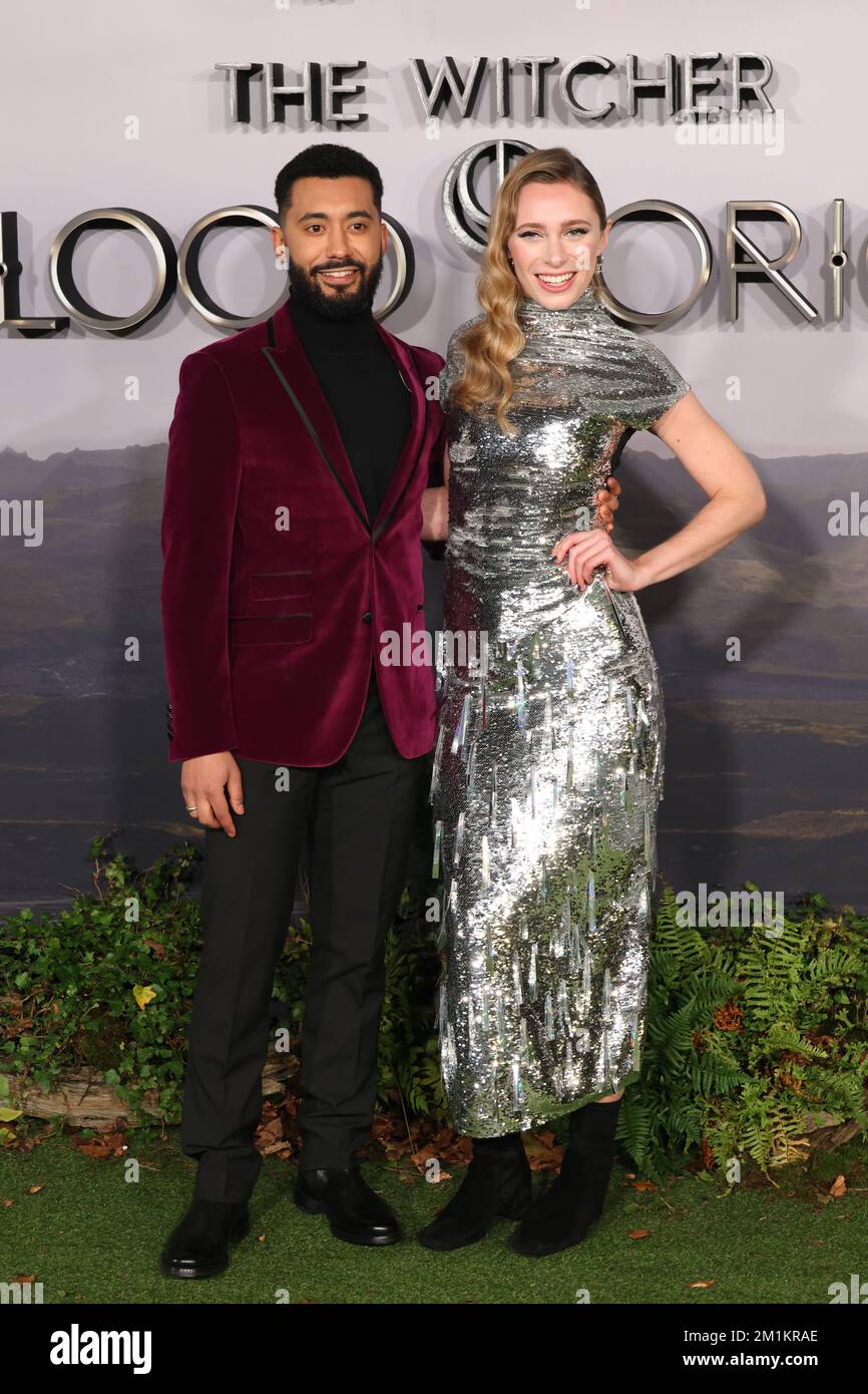 Zach Wyatt and Lizzie Annis, The Witcher: Blood Origin - World Premiere ...