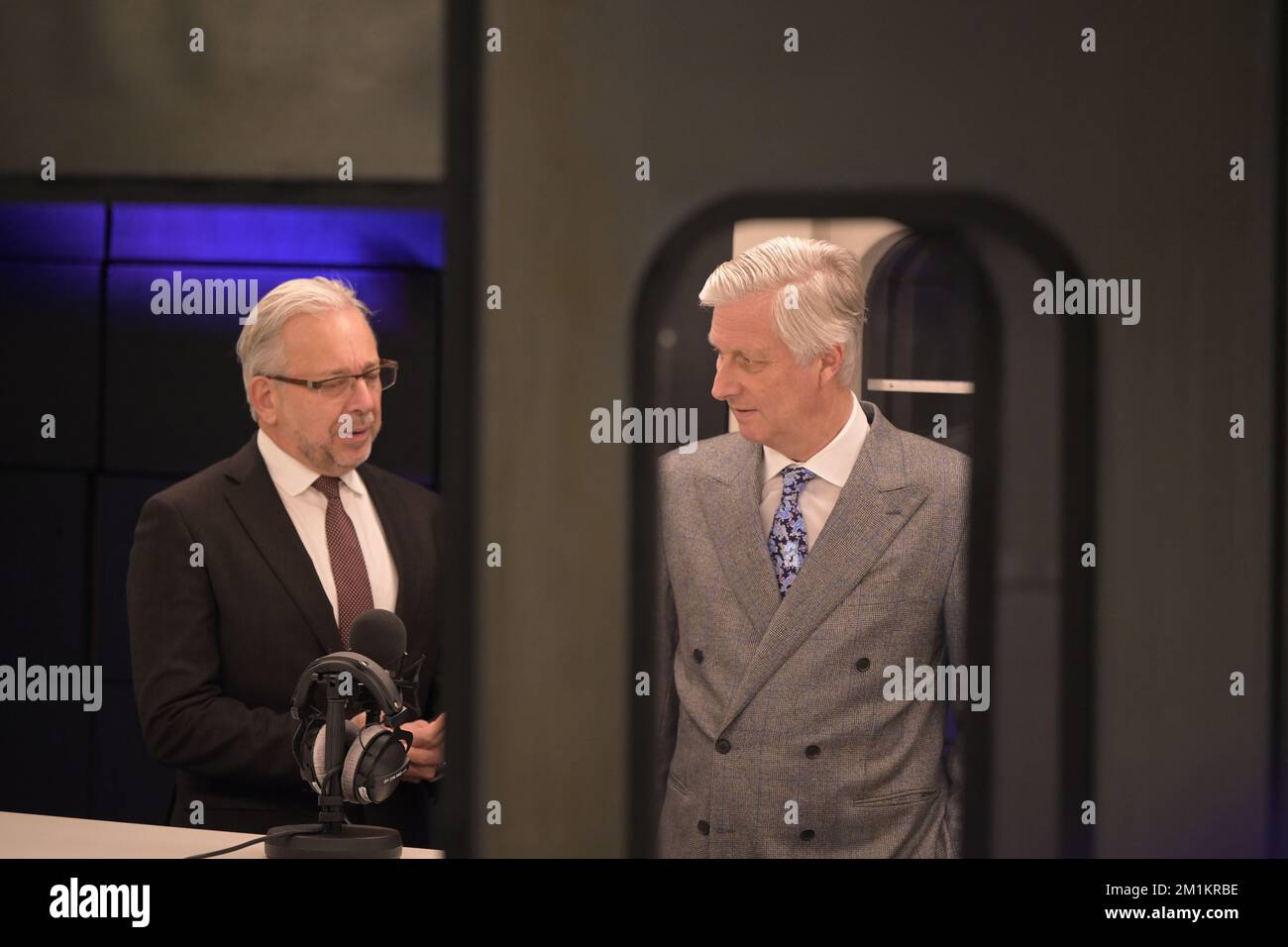 RTBF general administrator Jean-Paul Philippot and King Philippe ...
