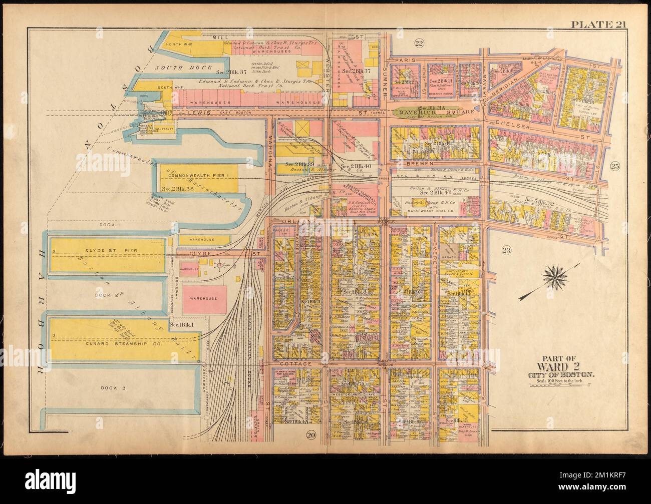 Atlas of the city of Boston, Charlestown and East Boston : plate 21 ...