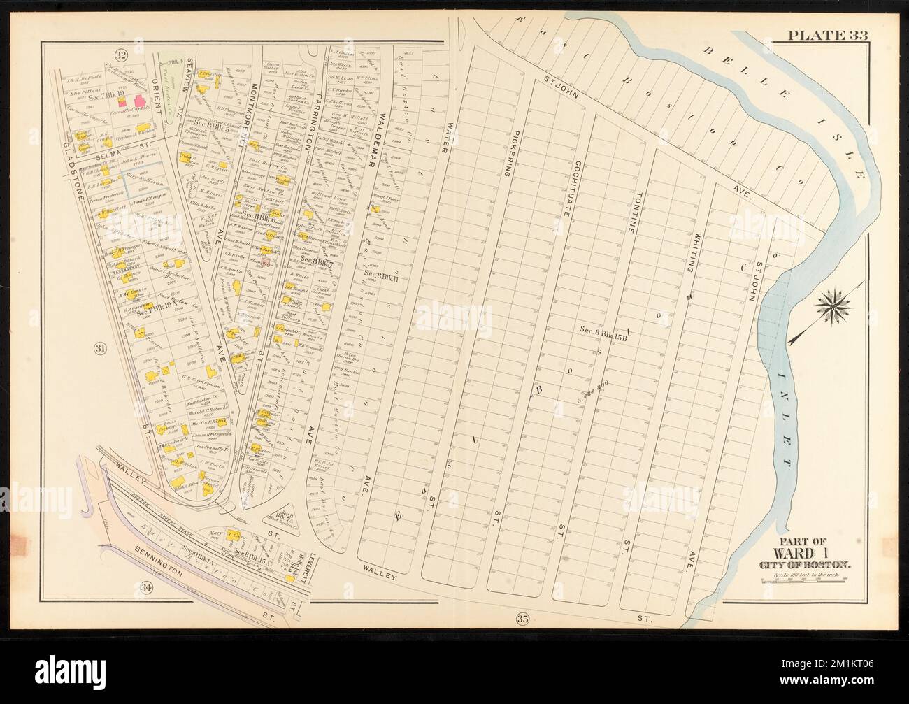 Atlas of the city of Boston, Charlestown and East Boston : plate 33 ...