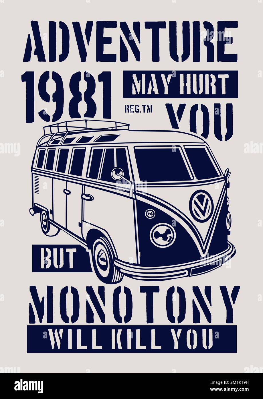 Retro minibus Stock Vector Images - Alamy