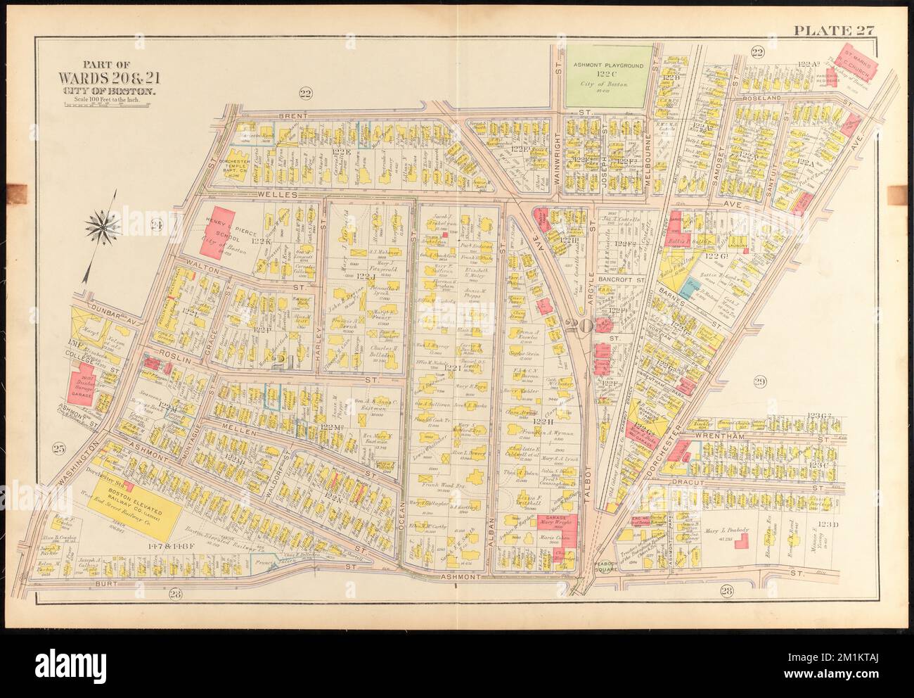 Atlas of the city of Boston, Dorchester : plate 27 , Boston Mass., Maps ...
