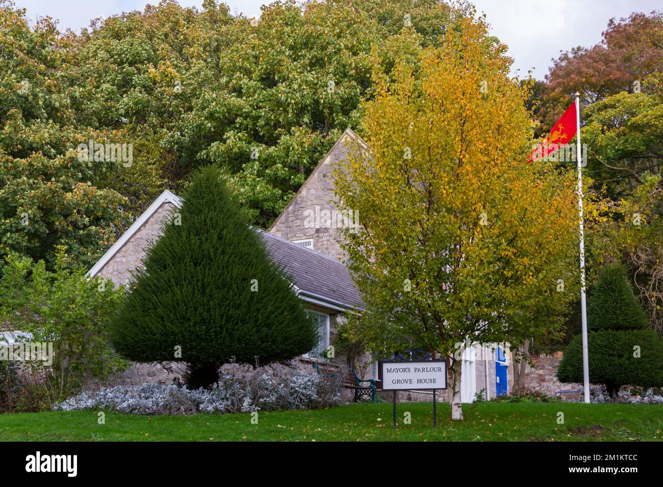 Mayor's Parlour Grove House, the headquarters of Weston-super-Mare Town ...