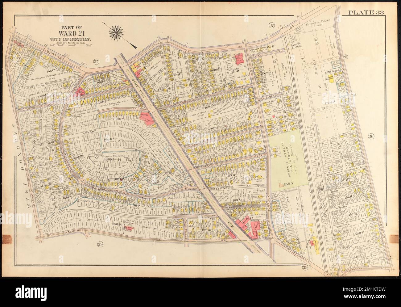 Atlas of the city of Boston, Dorchester : plate 38 , Boston Mass., Maps ...