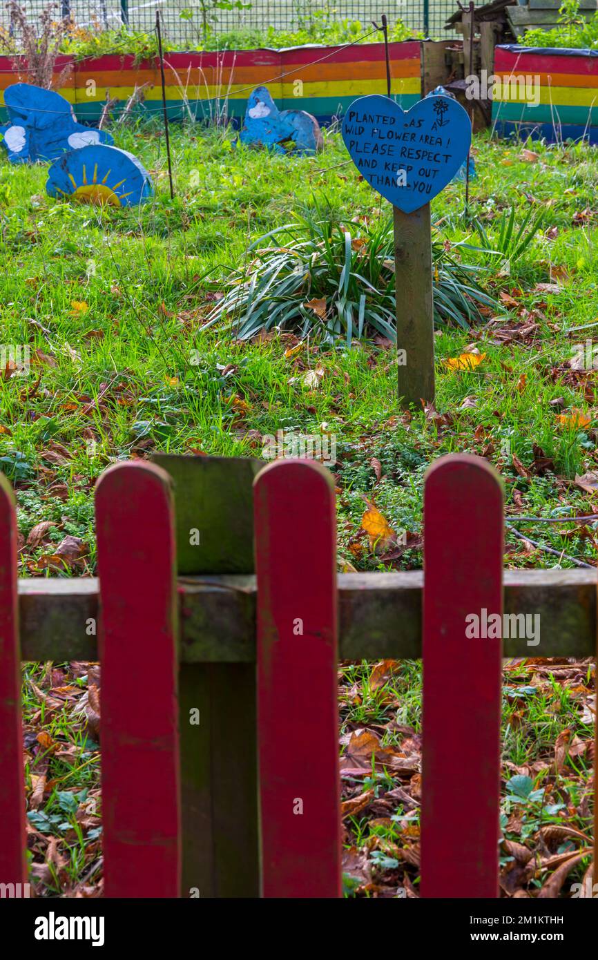 Planted as a wild flower area please respect and keep out thank you ...