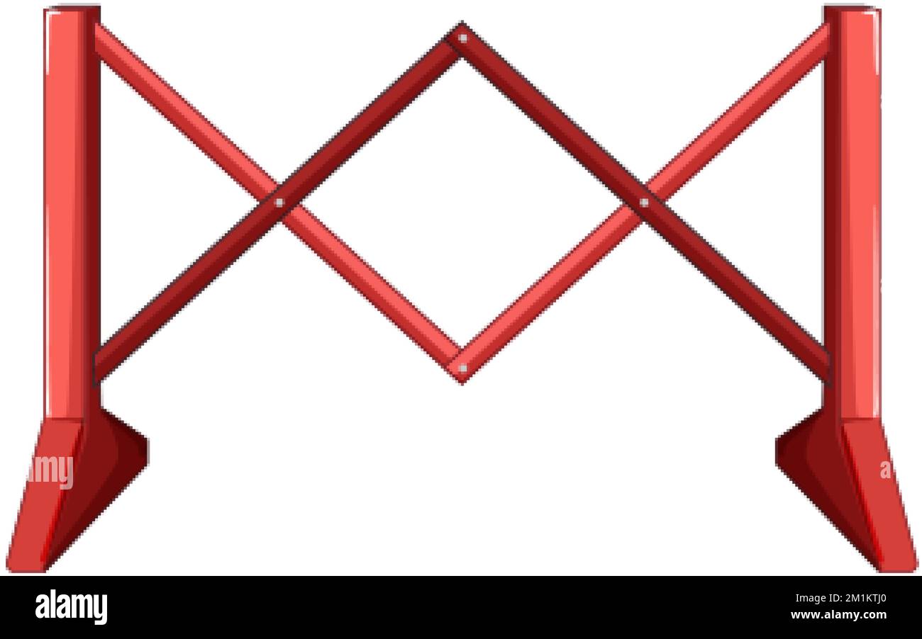 safety road barrier cartoon vector illustration Stock Vector Image ...