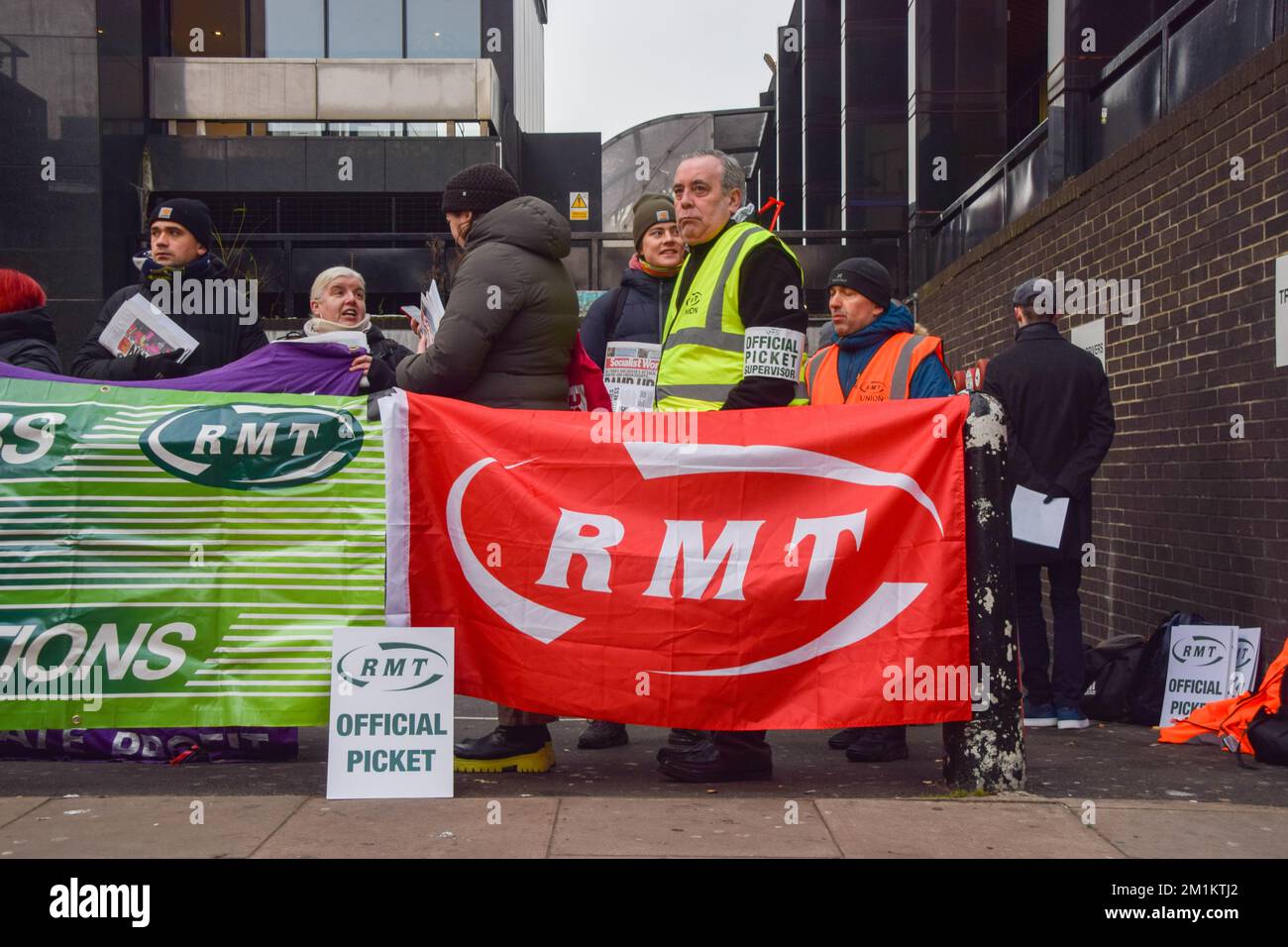 London, England, UK. 13th Dec, 2022. RMT (Rail, Maritime and Transport ...