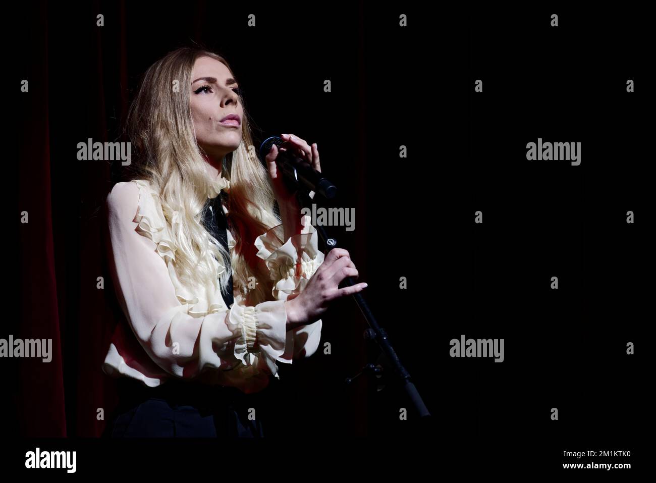 Paris, France. 12th Dec, 2022. Singer Violaine performs on the Casino ...