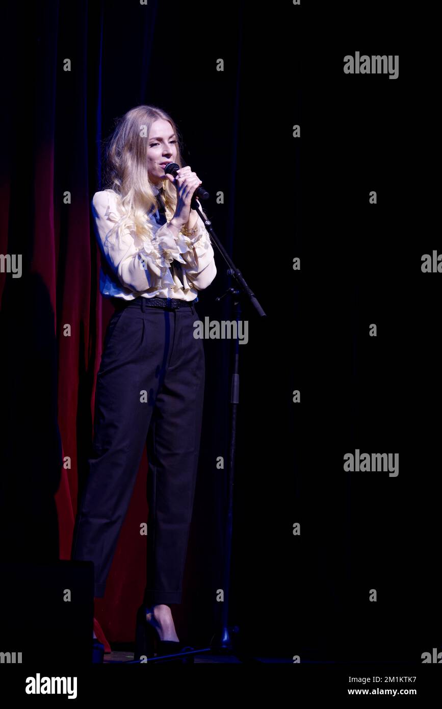 Paris, France. 12th Dec, 2022. Singer Violaine performs on the Casino ...