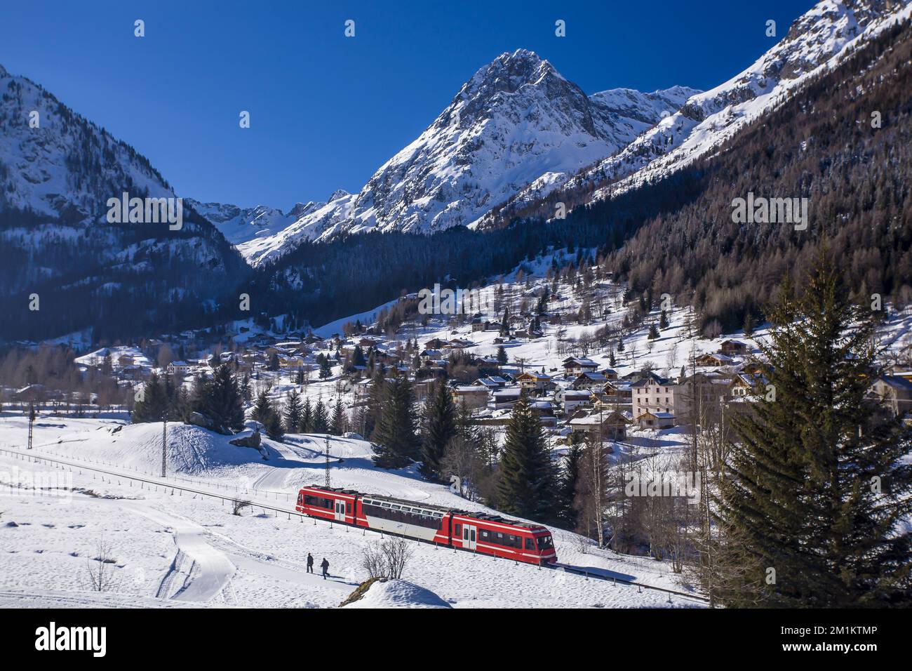 France. Haute-Savoie (74) Vallorcine village and Mont Oreb, Chamonix ...