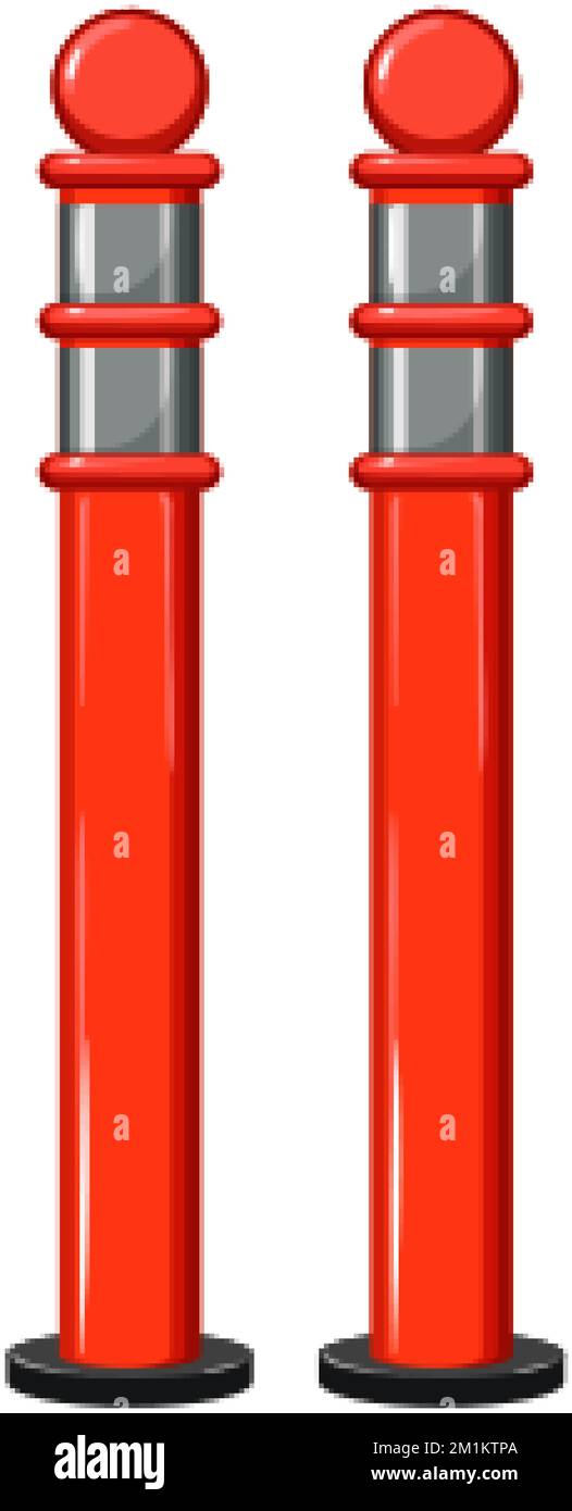 street road barrier cartoon vector illustration Stock Vector Image ...