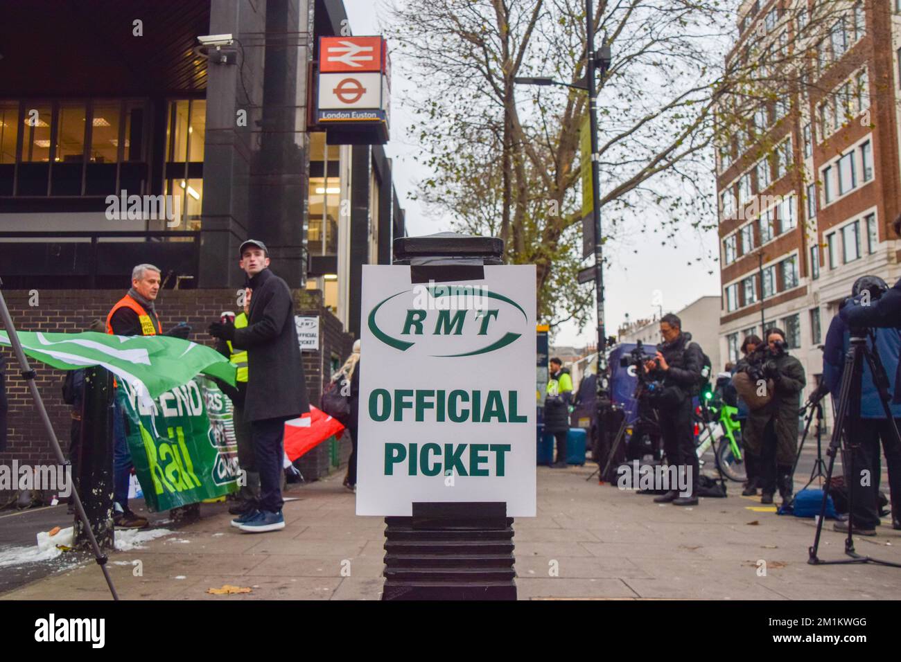 London, England, UK. 13th Dec, 2022. RMT (Rail, Maritime and Transport ...