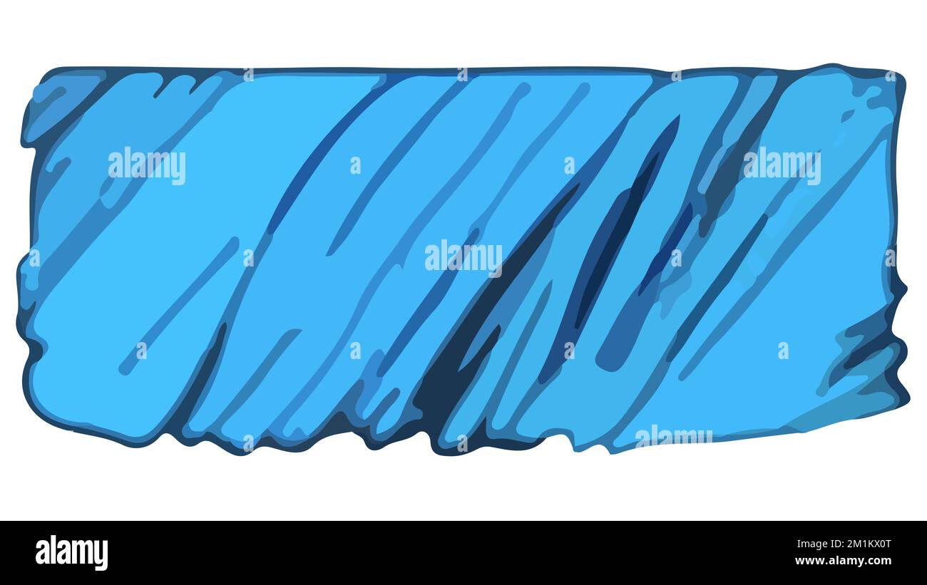 Blue rectangular shape with diagonal brush strokes in grunge style ...
