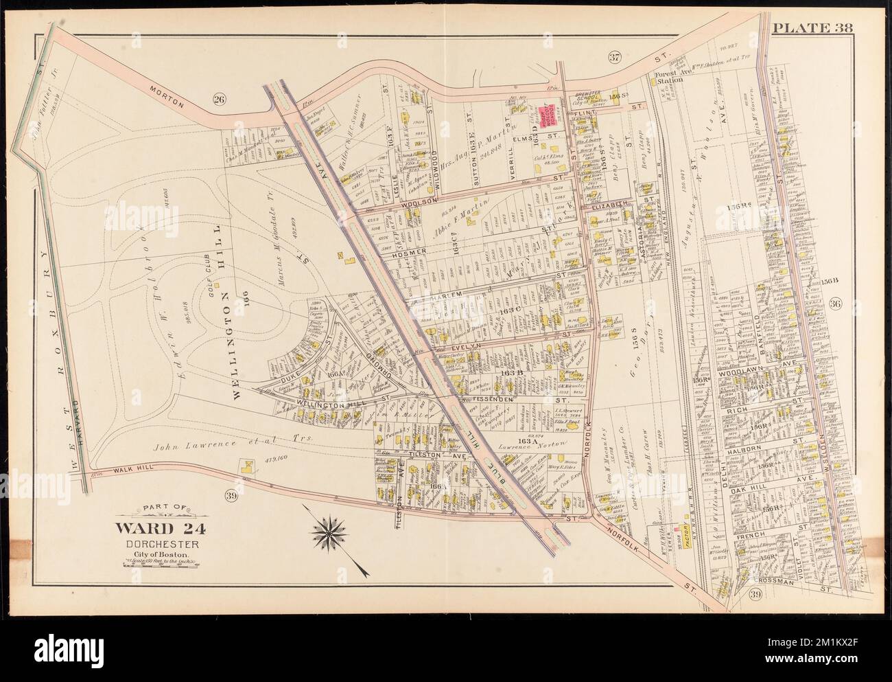Atlas of the city of Boston, Dorchester, Mass. : plate 38 , Boston Mass ...