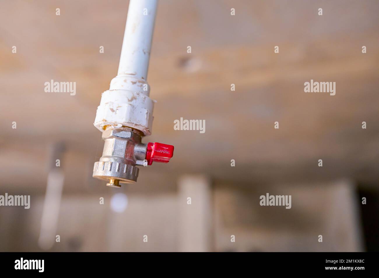 Close up detail of fire sprinkler as a part of an integrated water ...