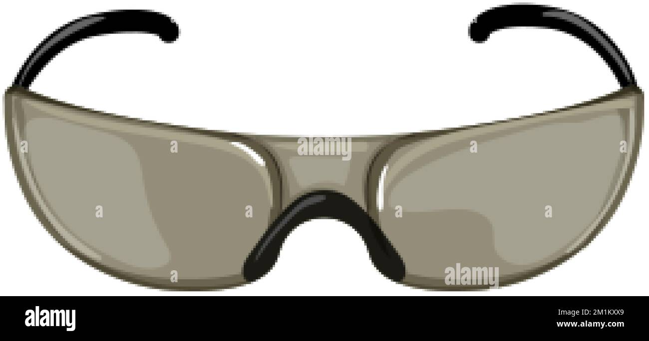 equipment safety glasses cartoon vector illustration Stock Vector Image ...