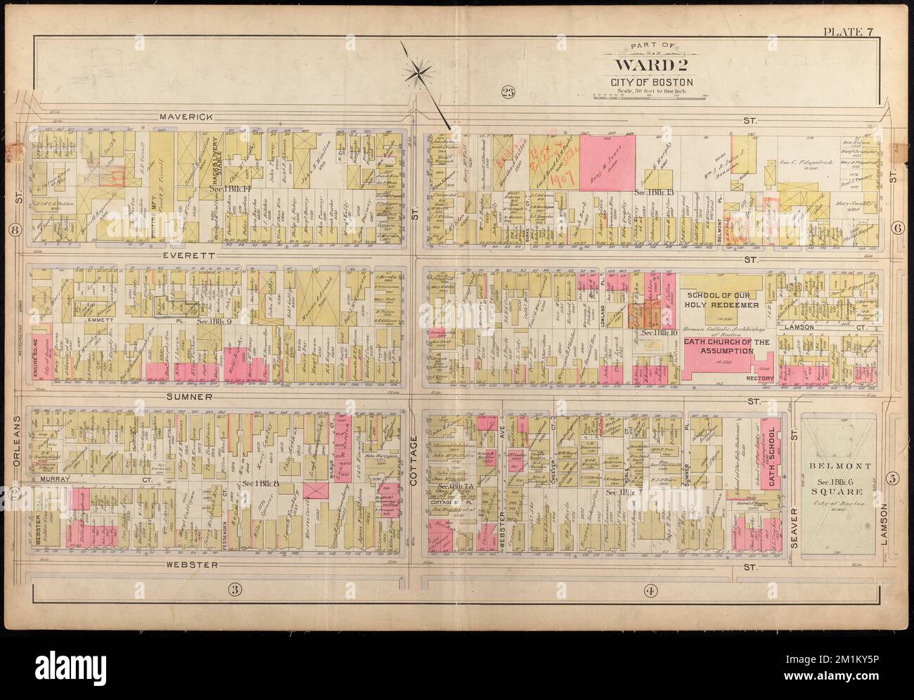 Atlas of the city of Boston, East Boston : plate 7 , Boston Mass., Maps ...