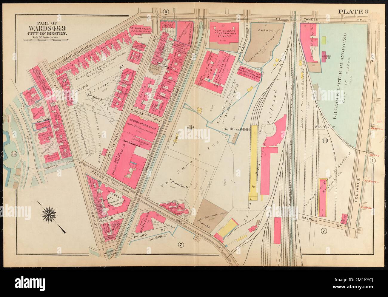 Atlas of the city of Boston, Roxbury : plate 8 , Boston Mass., Maps ...
