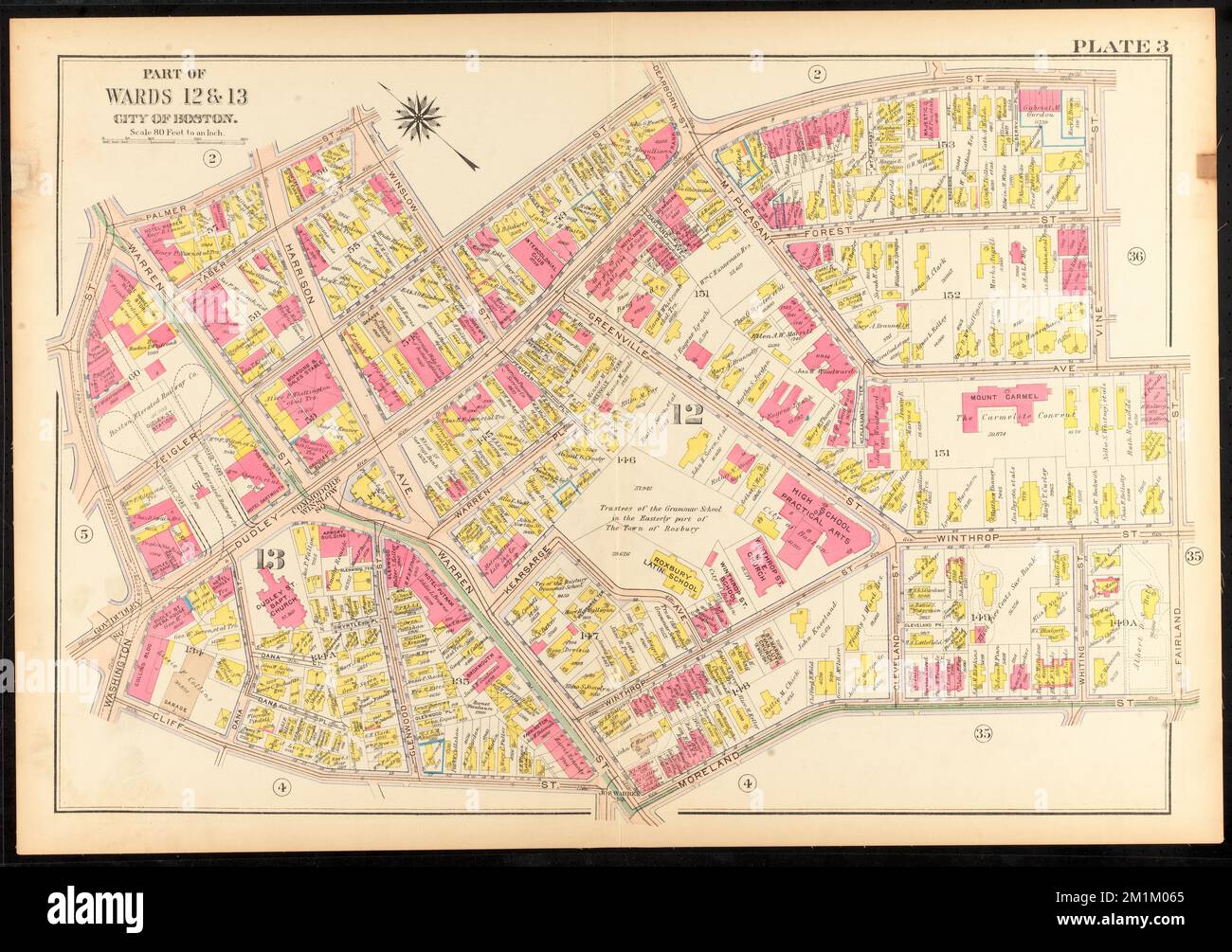 Atlas of the city of Boston, Roxbury : plate 3 , Boston Mass., Maps ...