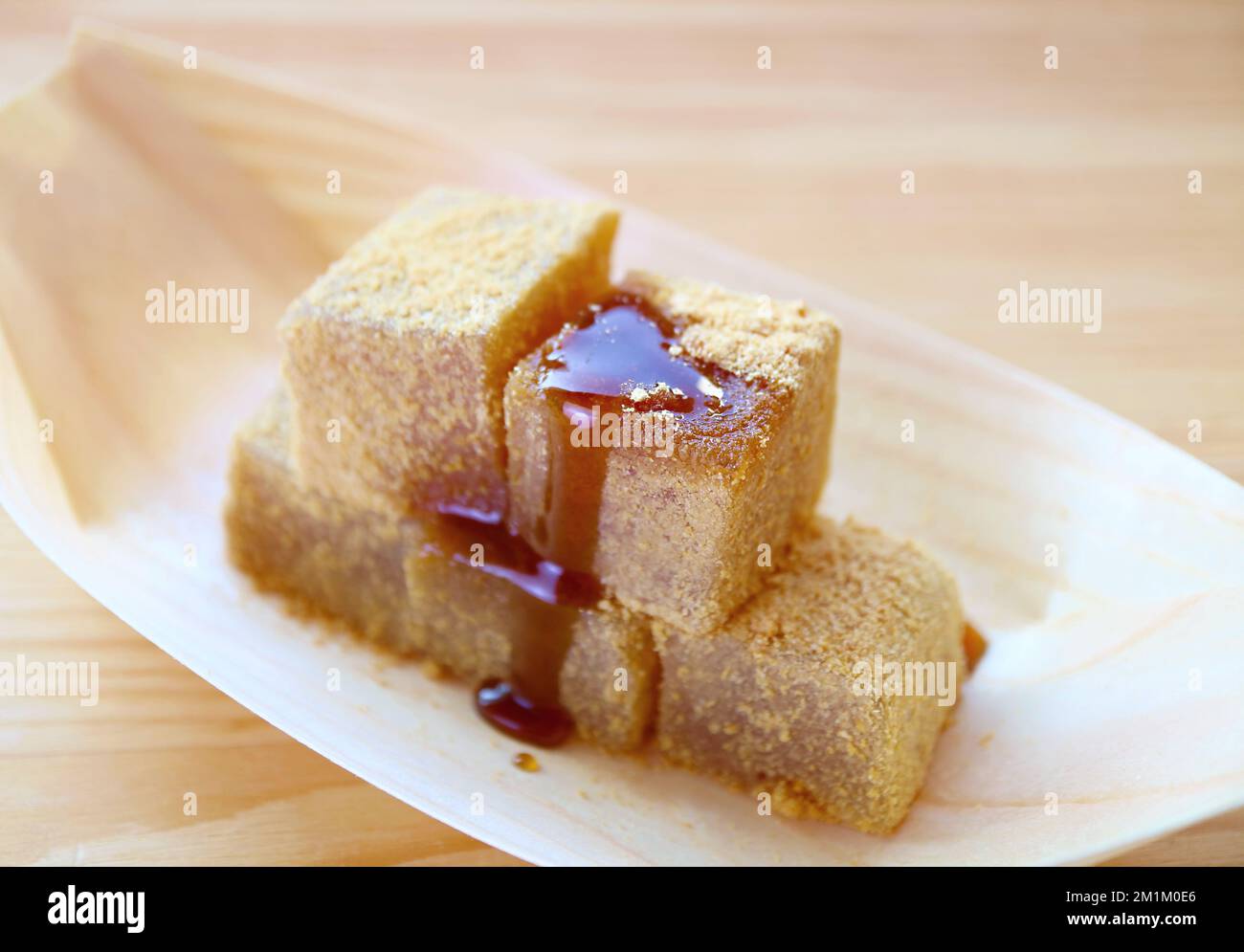 Delectable Japanese Traditional Confection Called Warabimochi Dripped ...