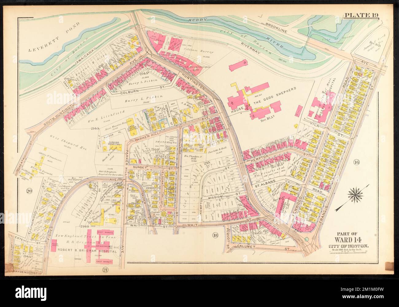Atlas of the city of Boston, Roxbury : plate 19 , Boston Mass., Maps ...