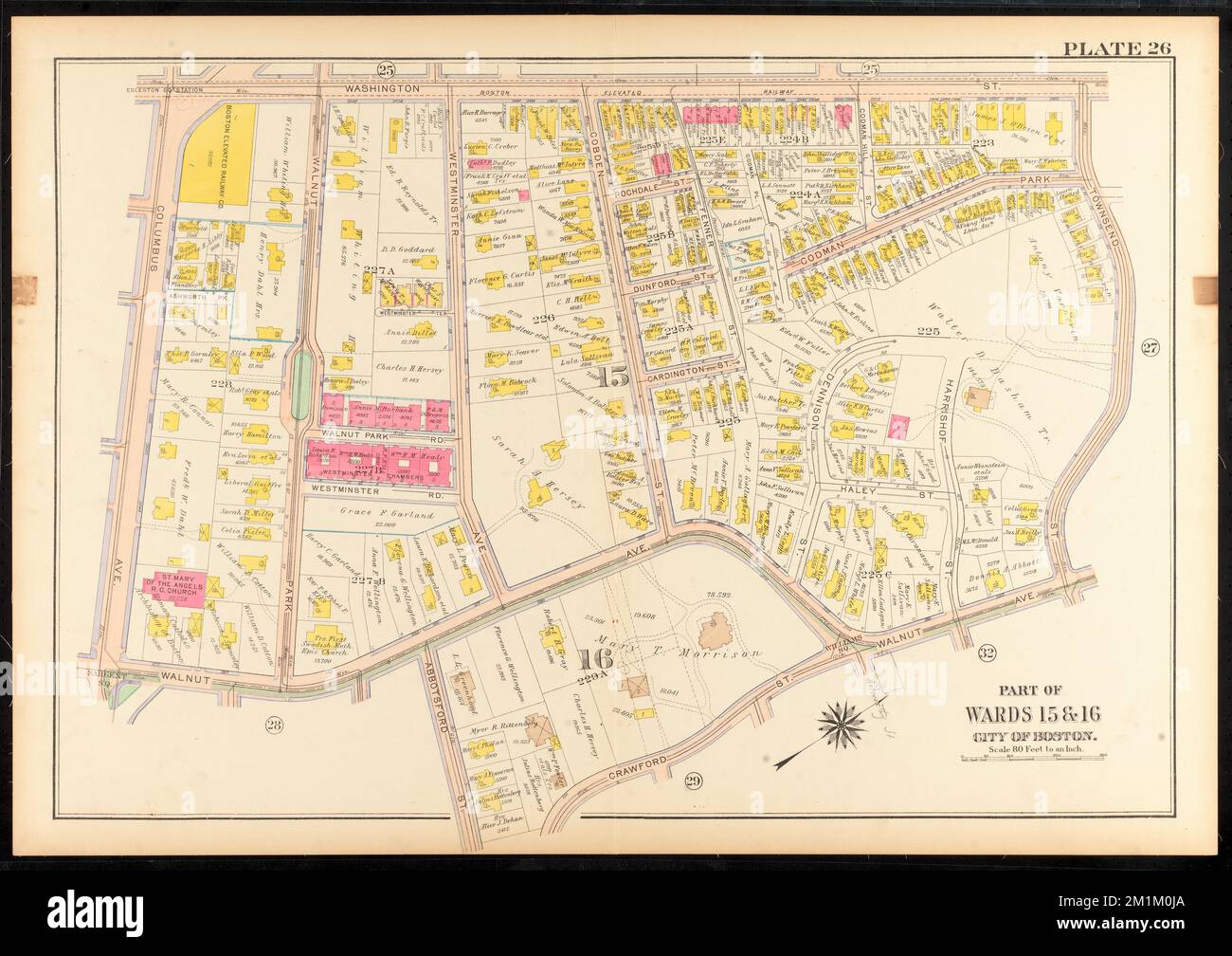 Atlas of the city of Boston, Roxbury : plate 26 , Boston Mass., Maps ...