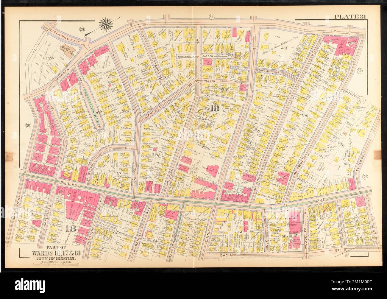 Atlas of the city of Boston, Roxbury : plate 31 , Boston Mass., Maps ...