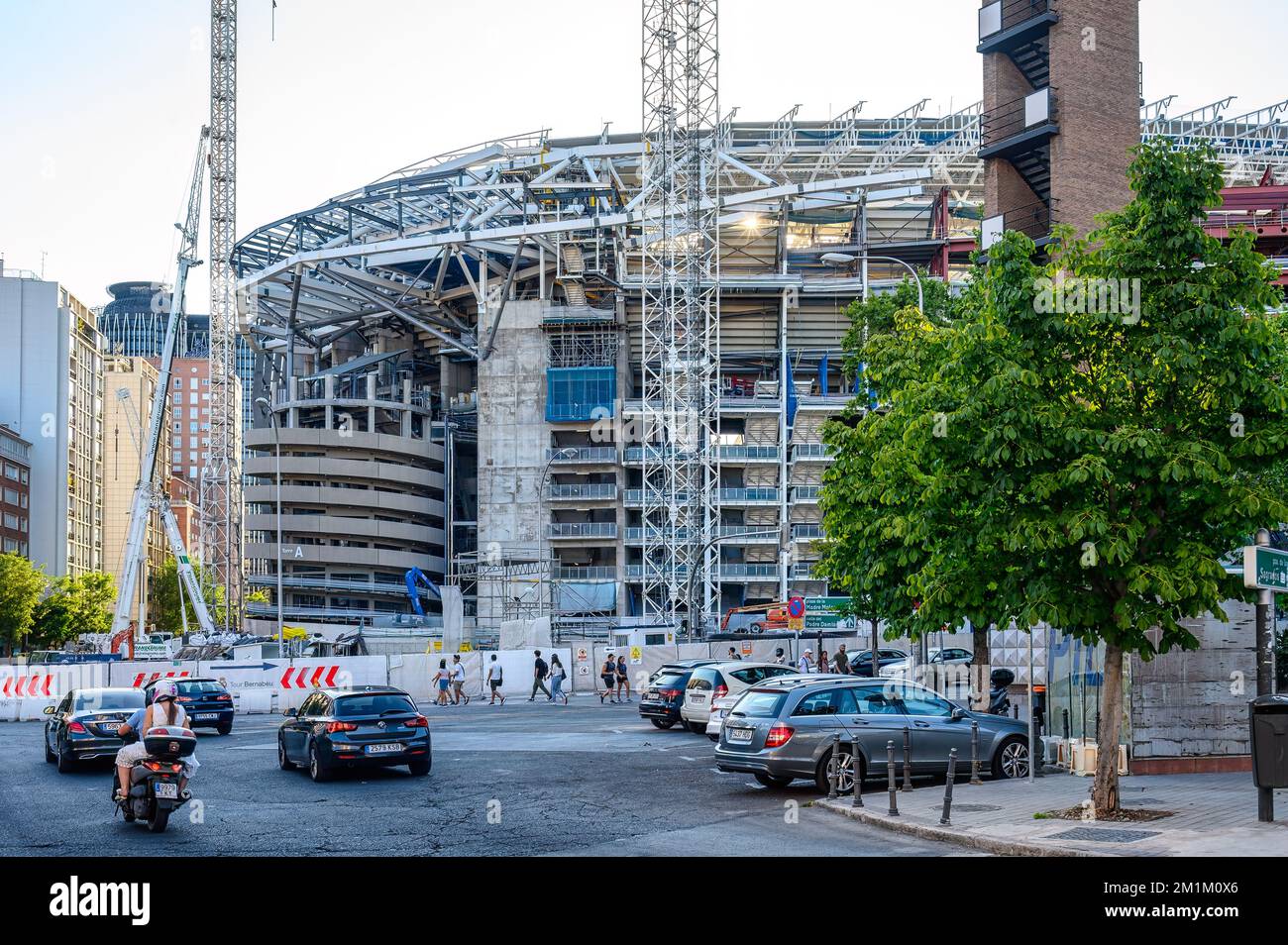 The Santiago Bernabeu Stadium is undergoing a reconstruction or ...