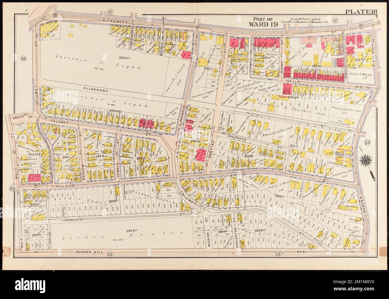 Atlas of the city of Boston, Roxbury : plate 18 , Boston Mass., Maps ...